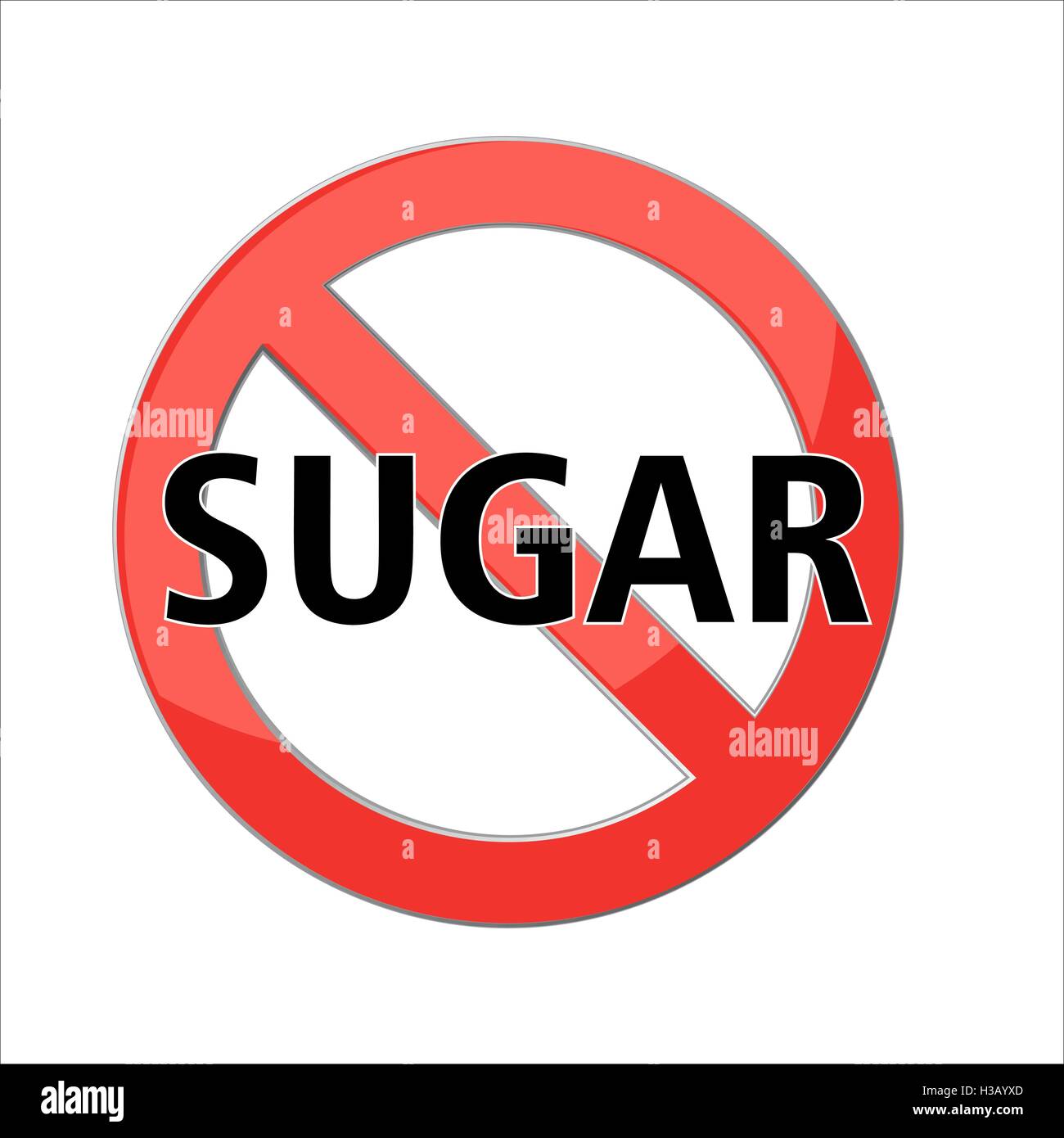 no sugar sign Stock Vector Image & Art - Alamy