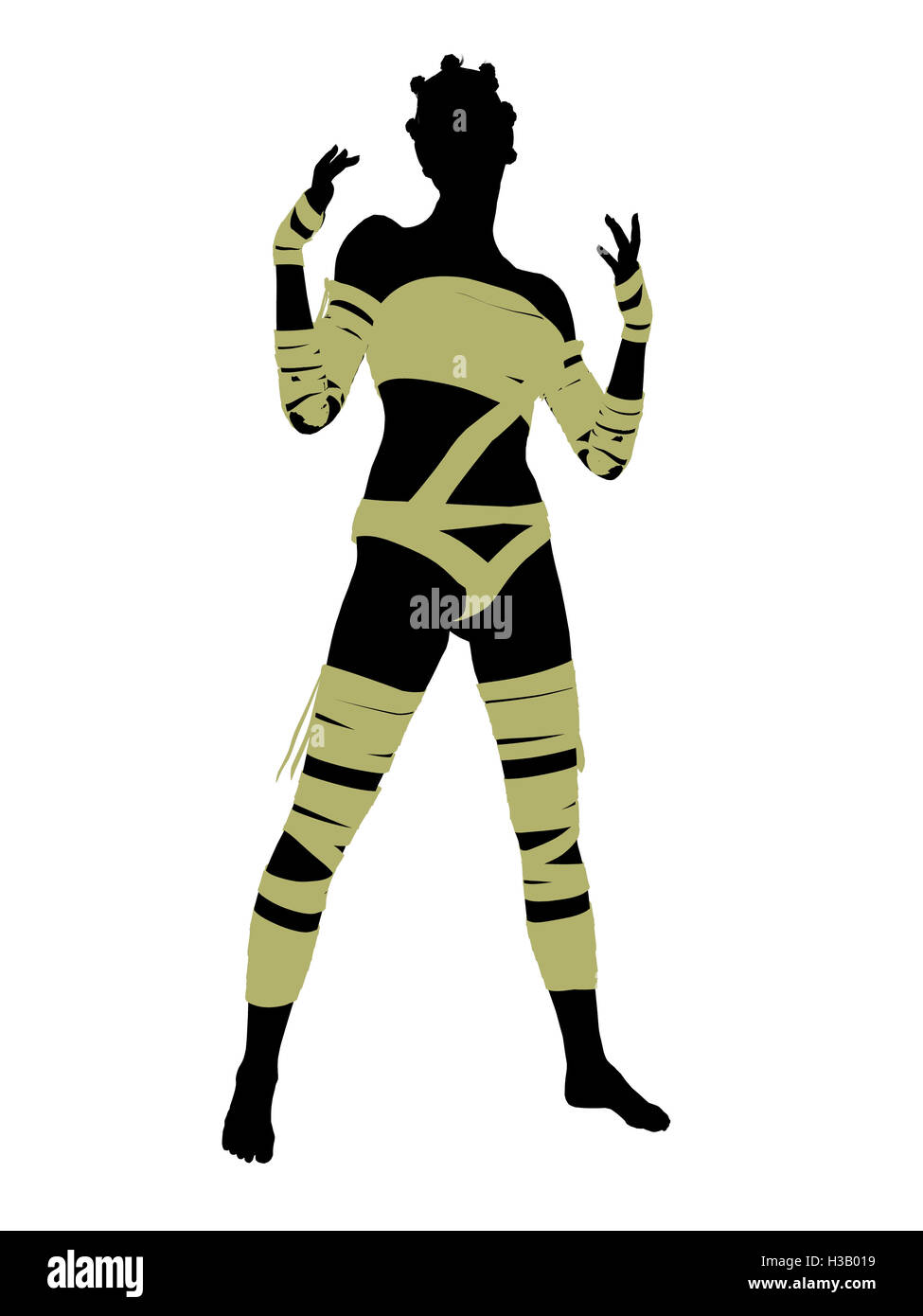 African American Female Mummy Illustration Silhouette Stock Photo - Alamy