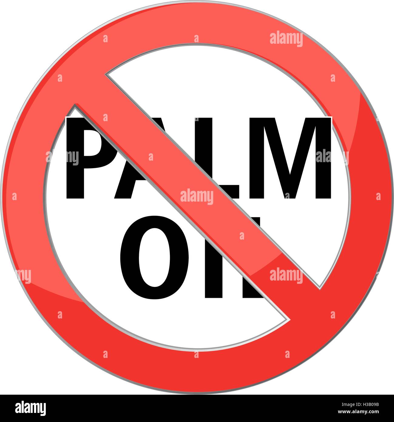 no palm oil sign Stock Vector Image & Art - Alamy