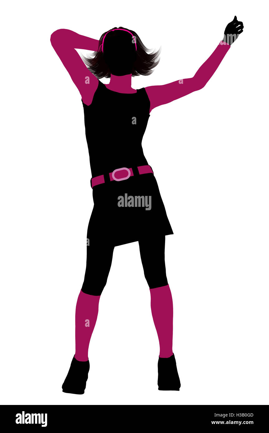 Go Go Dancer Illustration Silhouette Stock Photo - Alamy