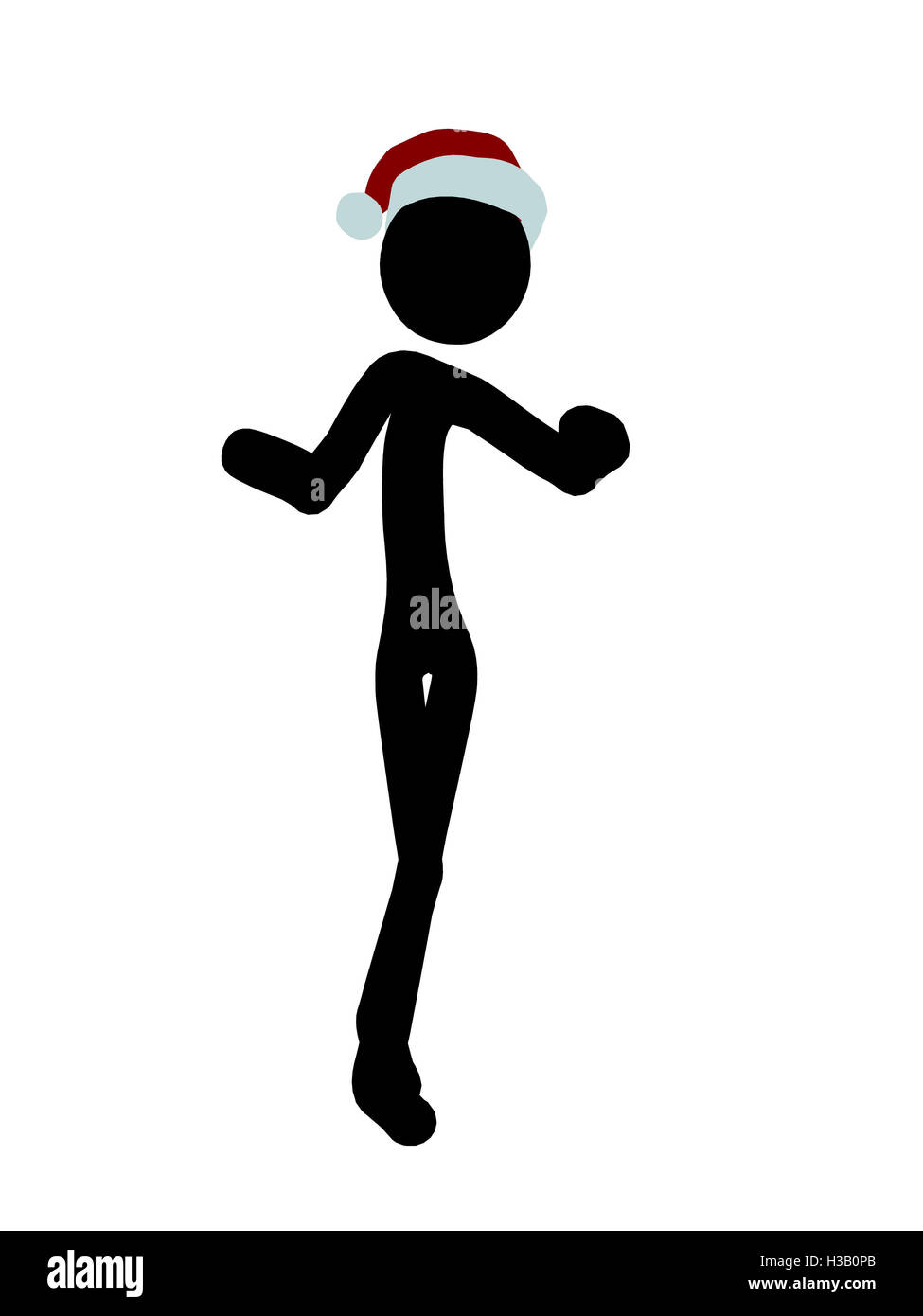 Christmas Stickman Illustration Silhouette Stock Photo - Alamy