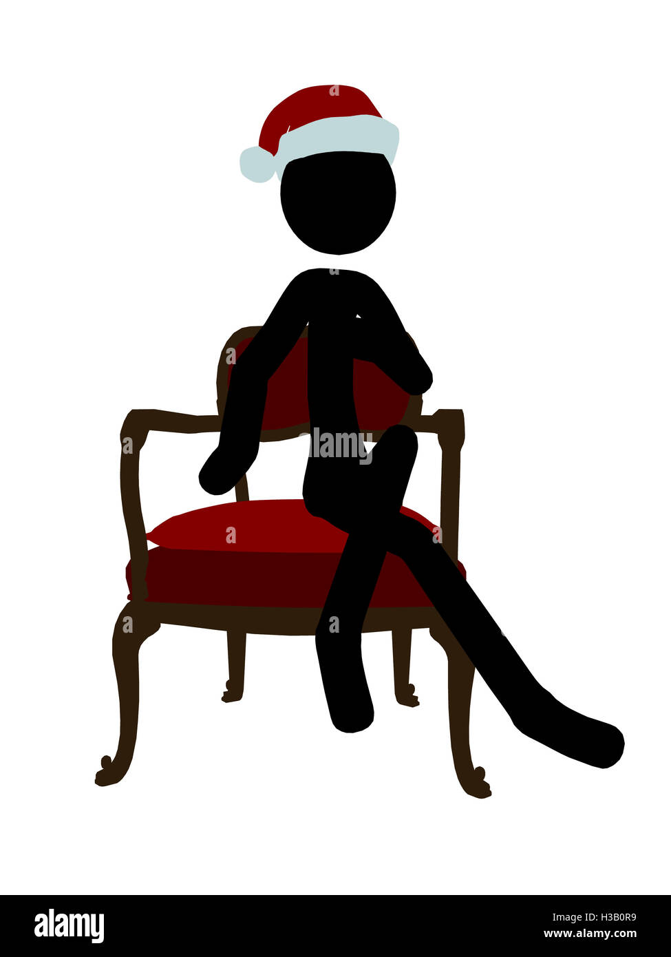 Christmas Stickman Illustration Silhouette Stock Photo - Alamy