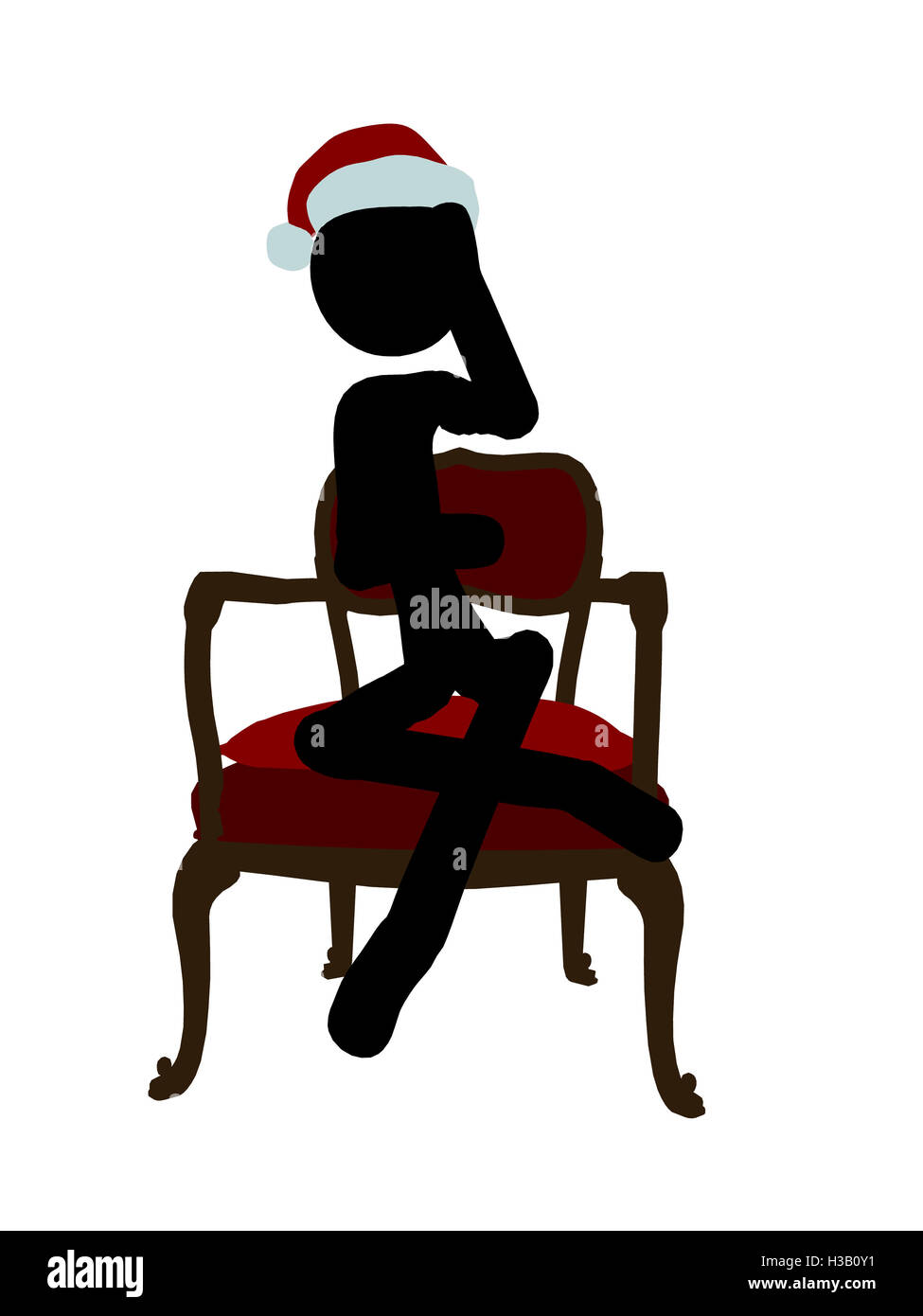 Christmas Stickman Illustration Silhouette Stock Photo - Alamy