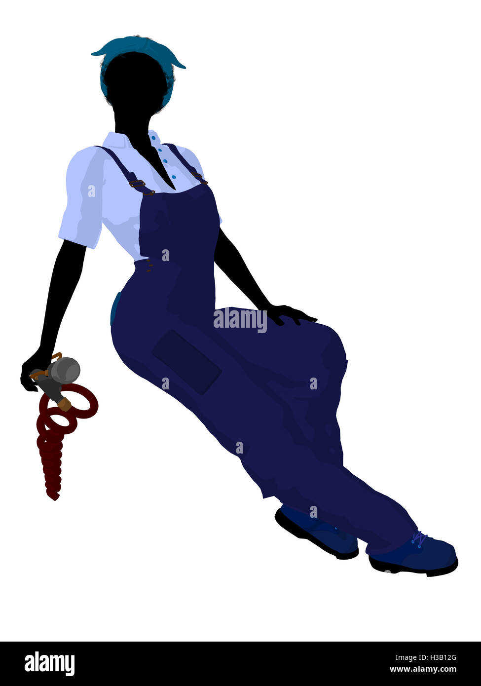 Female Mechanic Silhouette Stock Photo - Alamy