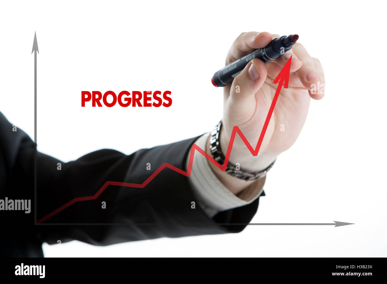 diagram with the word progress Stock Photo - Alamy