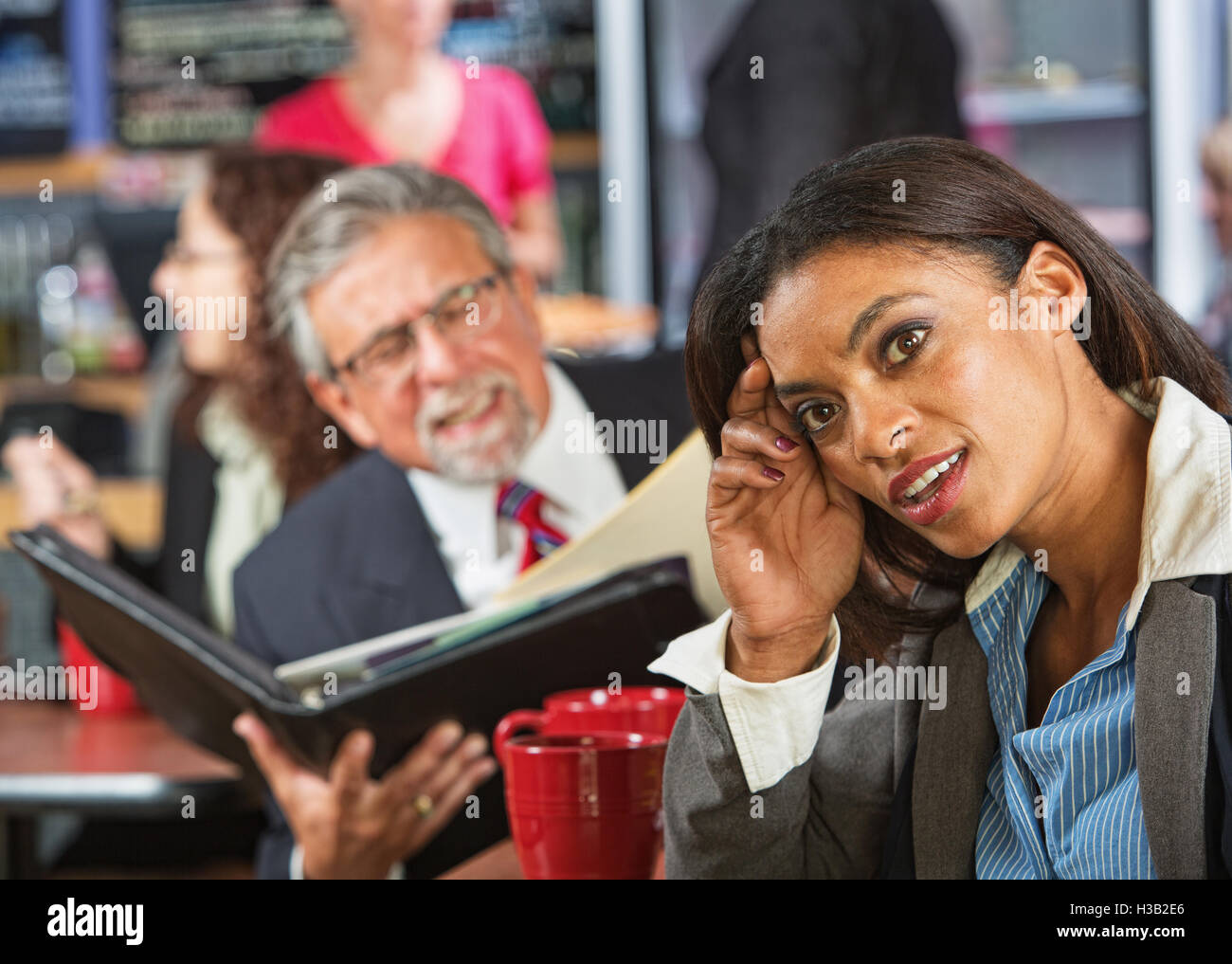Annoying business man reading hi-res stock photography and images - Alamy