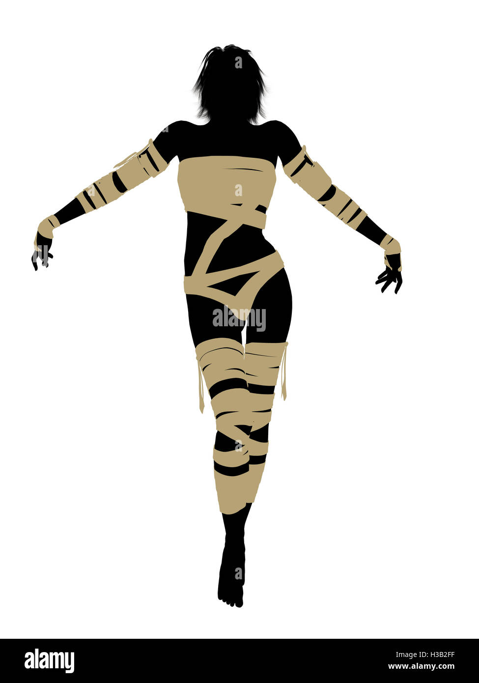 Female Mummy Illustration Silhouette Stock Photo - Alamy