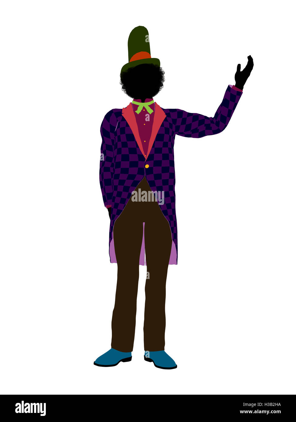 MadHatter Silhouette Illustration Stock Photo - Alamy
