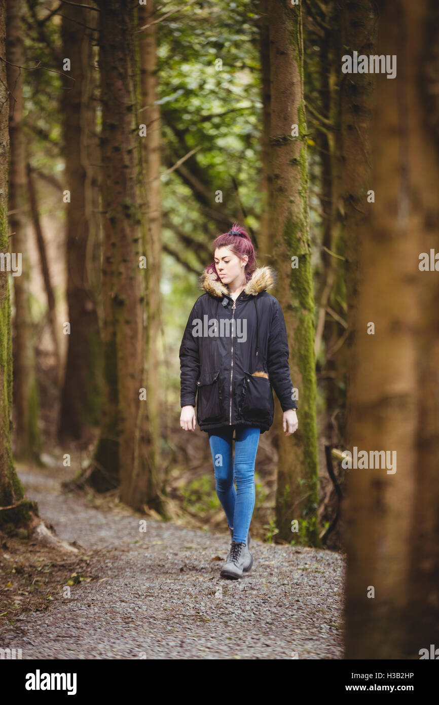 Casual woman having a walk Stock Photo - Alamy