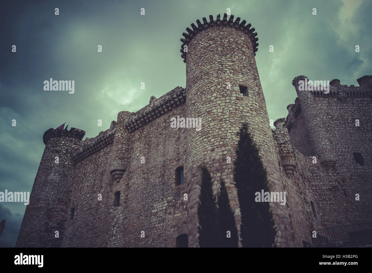 Medieval castle, spain architecture Stock Photo - Alamy