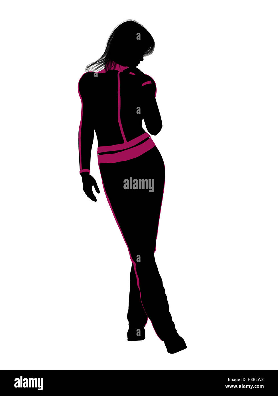 Female Workout Silhouette Stock Photo - Alamy