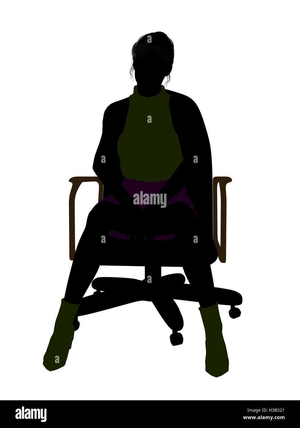 Female Office Illustration Silhouette Stock Photo - Alamy
