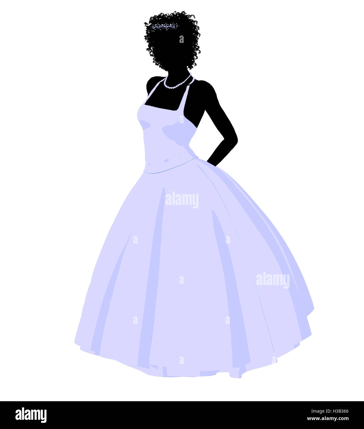 African American Wedding Bride Silhouette Stock Photo - Alamy