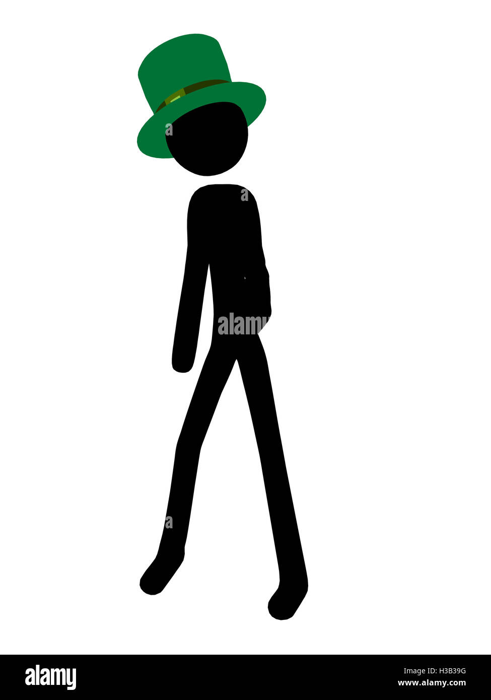St. Patricks Day Stickman Illustration Silhouette Stock Photo - Alamy