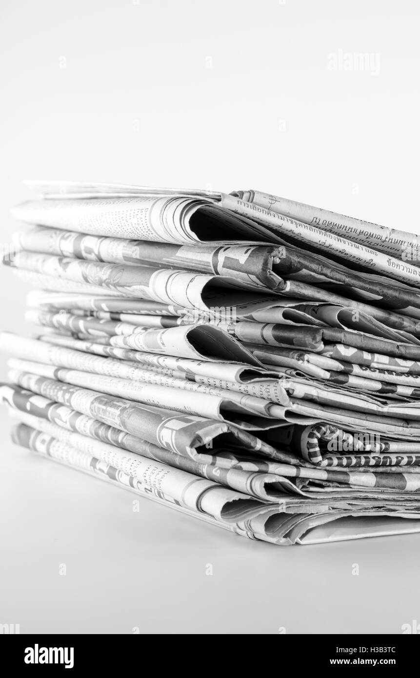 stack of newspaper Stock Photo - Alamy
