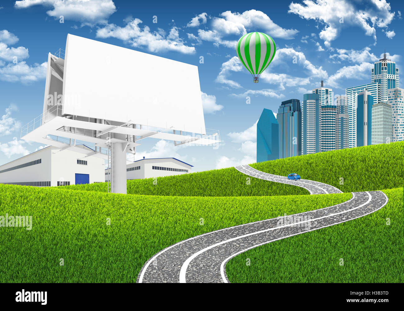 Empty billboard in an urban environment Stock Photo - Alamy