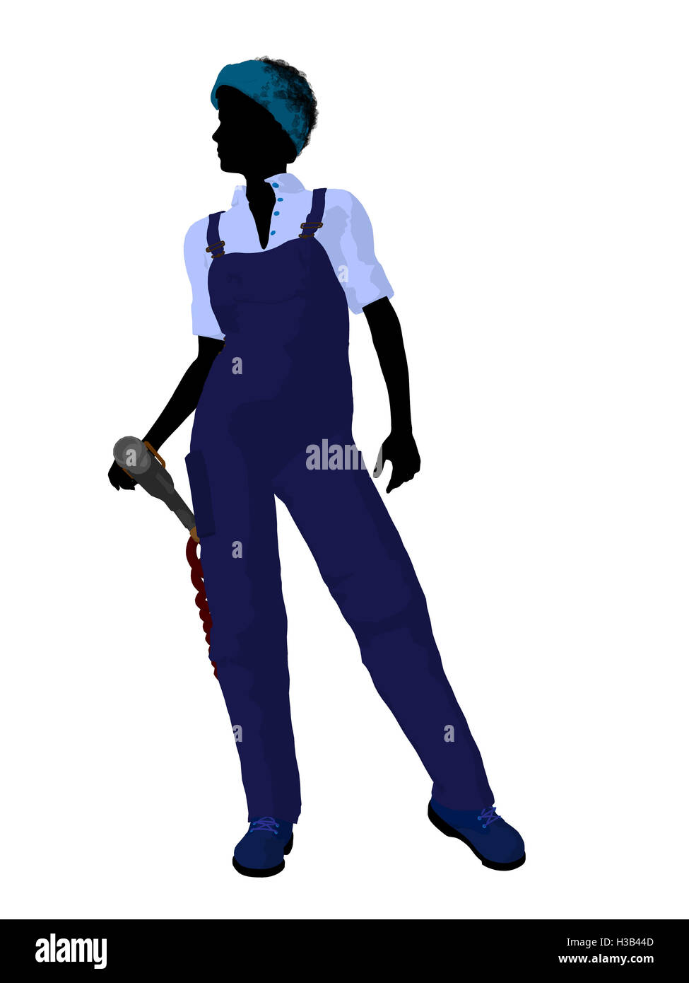 Female Mechanic Silhouette Stock Photo - Alamy