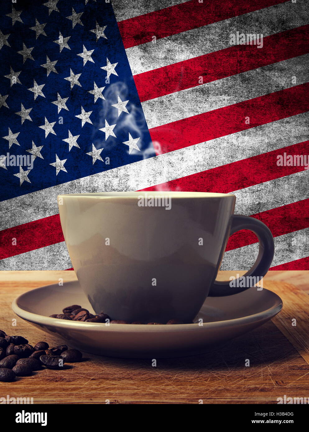 cup of coffee with flag texture Stock Photo - Alamy