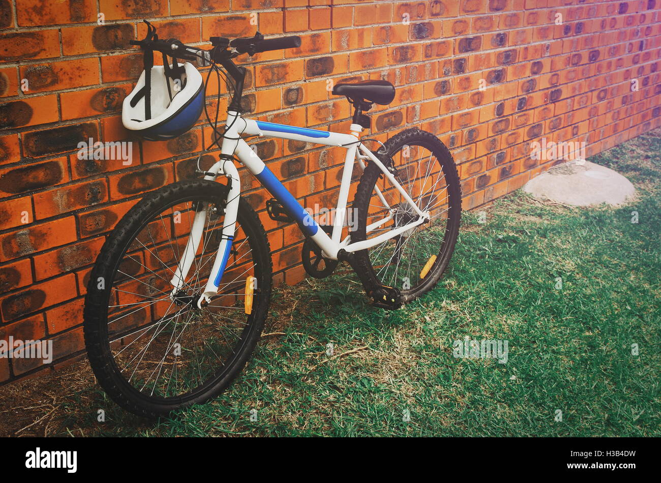 Bicycle outdoors. Vintage effect picture Stock Photo - Alamy