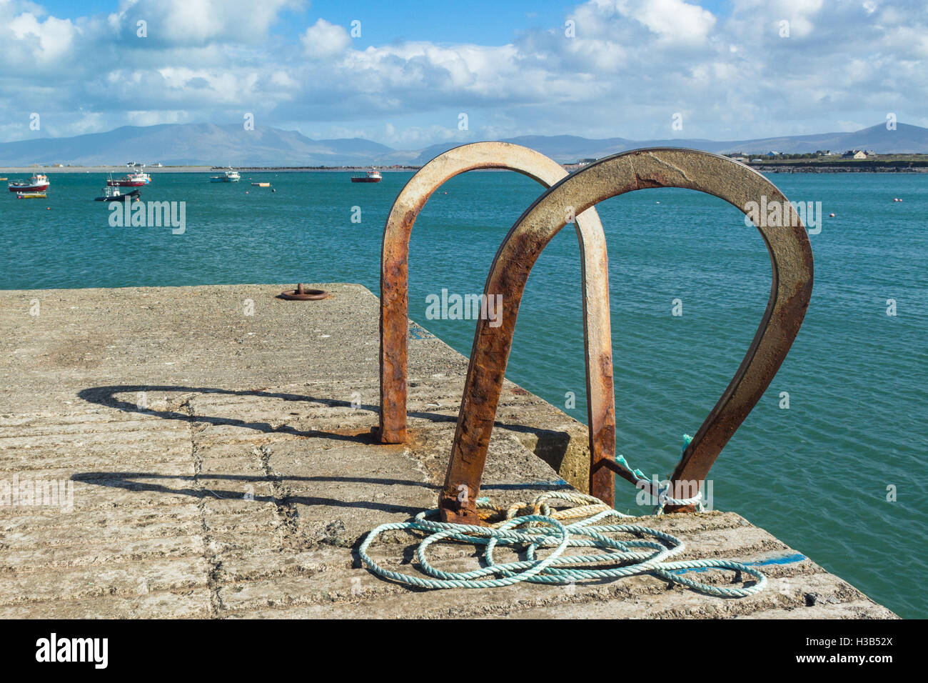 Pier at Scraggane Bay, Maharees, Dingle Peninsula,County Kerry, Ireland ...