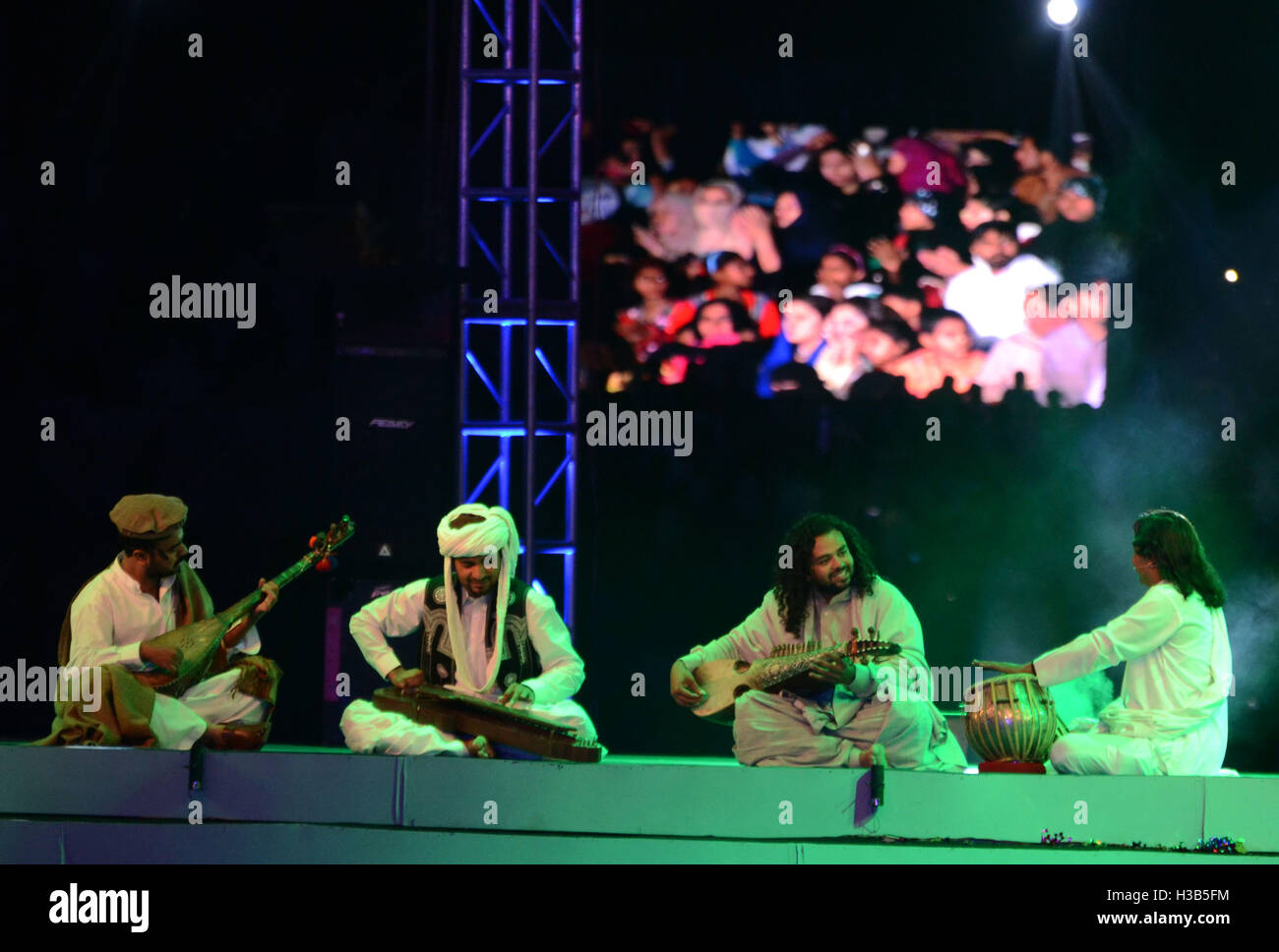 Quetta, Pakistan. August 30 2016. famous Pashto language musical group ...