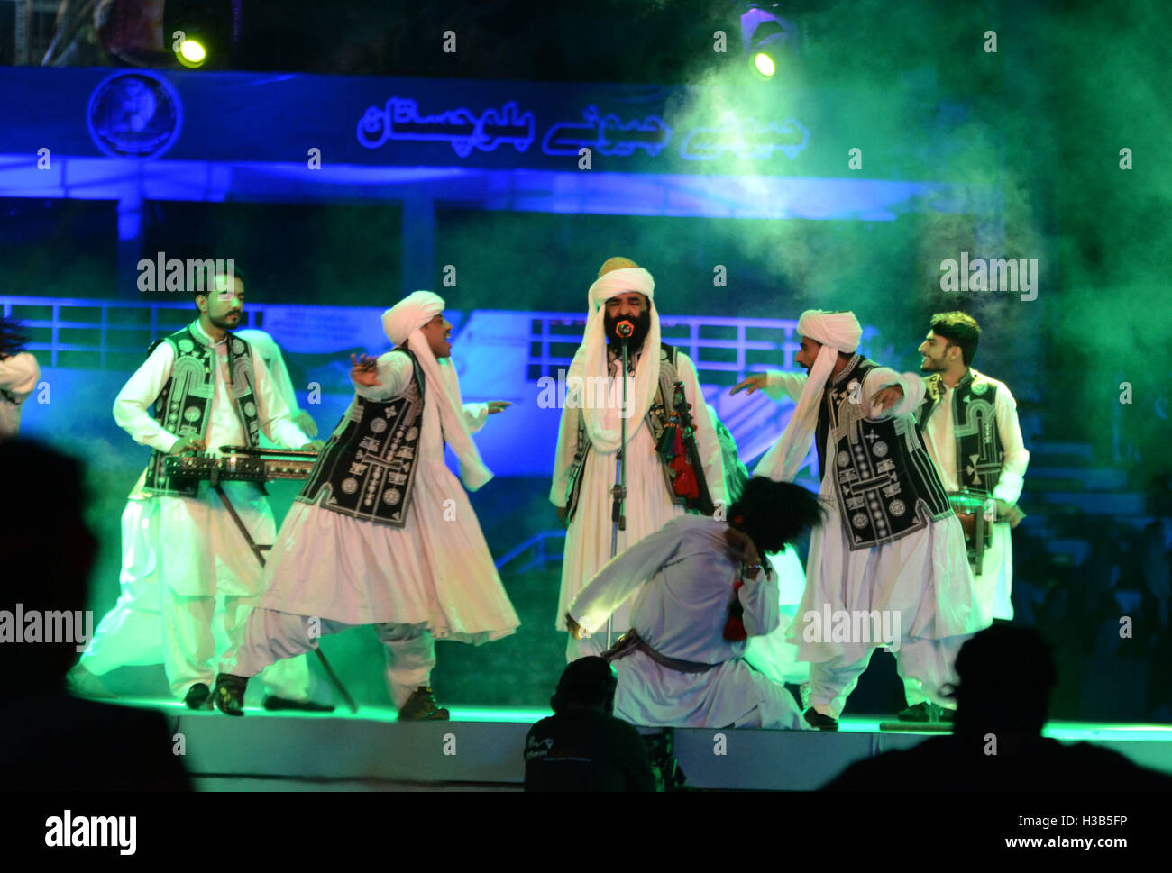 Quetta, Pakistan. August 30 2016. famous Balochi language singer akhtar ...