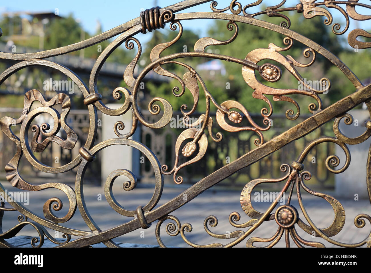 Decorative forged fence hi-res stock photography and images - Alamy