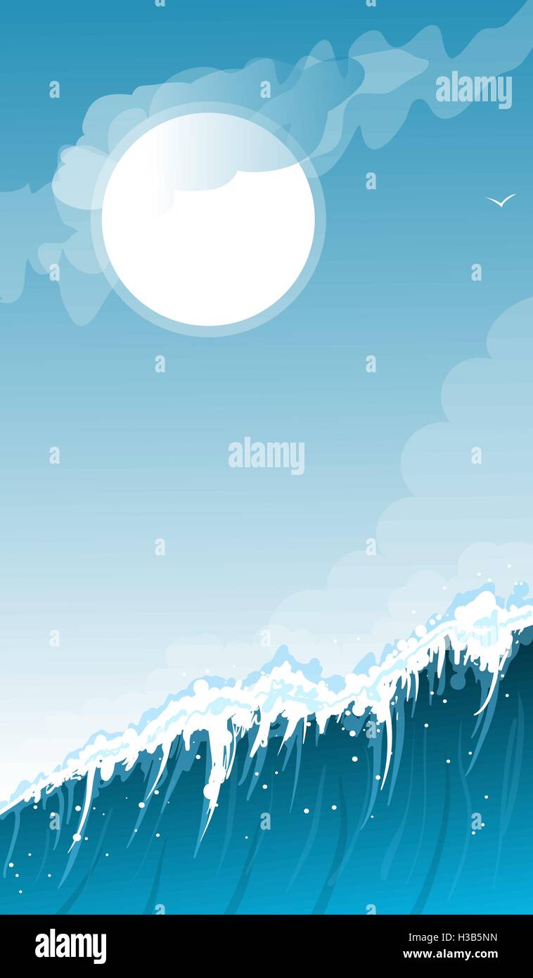 Stormy seascape background Stock Vector Image & Art - Alamy