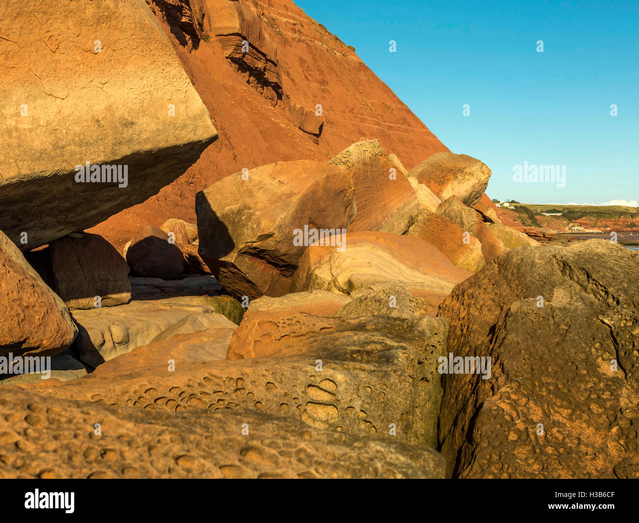 Beautiful rustic rock formation along the Jurassic Coast between the ...