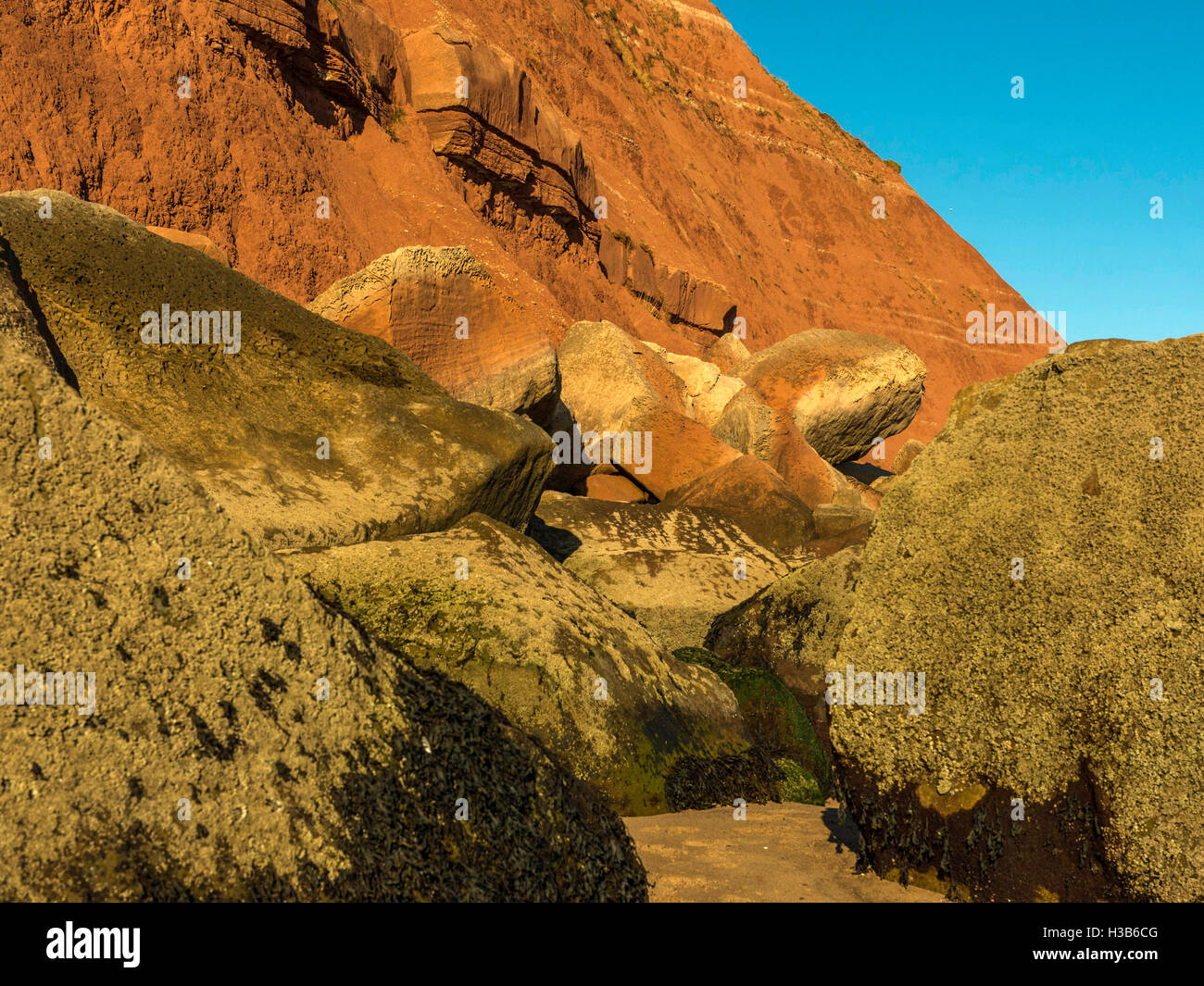 Beautiful rustic rock formation along the Jurassic Coast between the ...