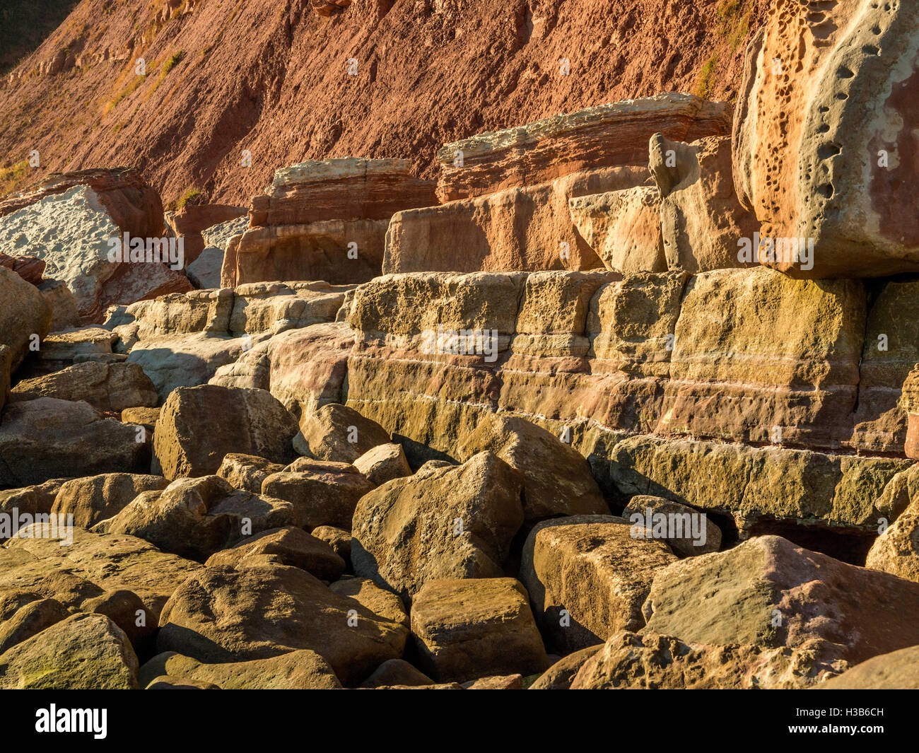 Beautiful rustic rock formation along the Jurassic Coast between the ...