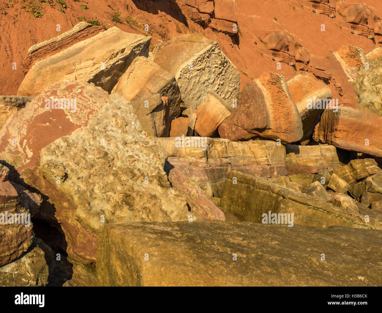 Beautiful rustic rock formation along the Jurassic Coast between the ...
