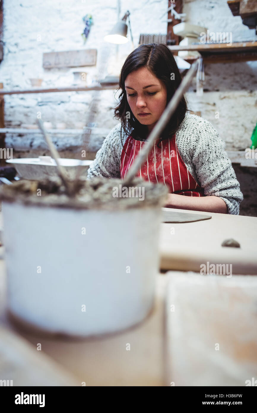 Female potter working Stock Photo - Alamy