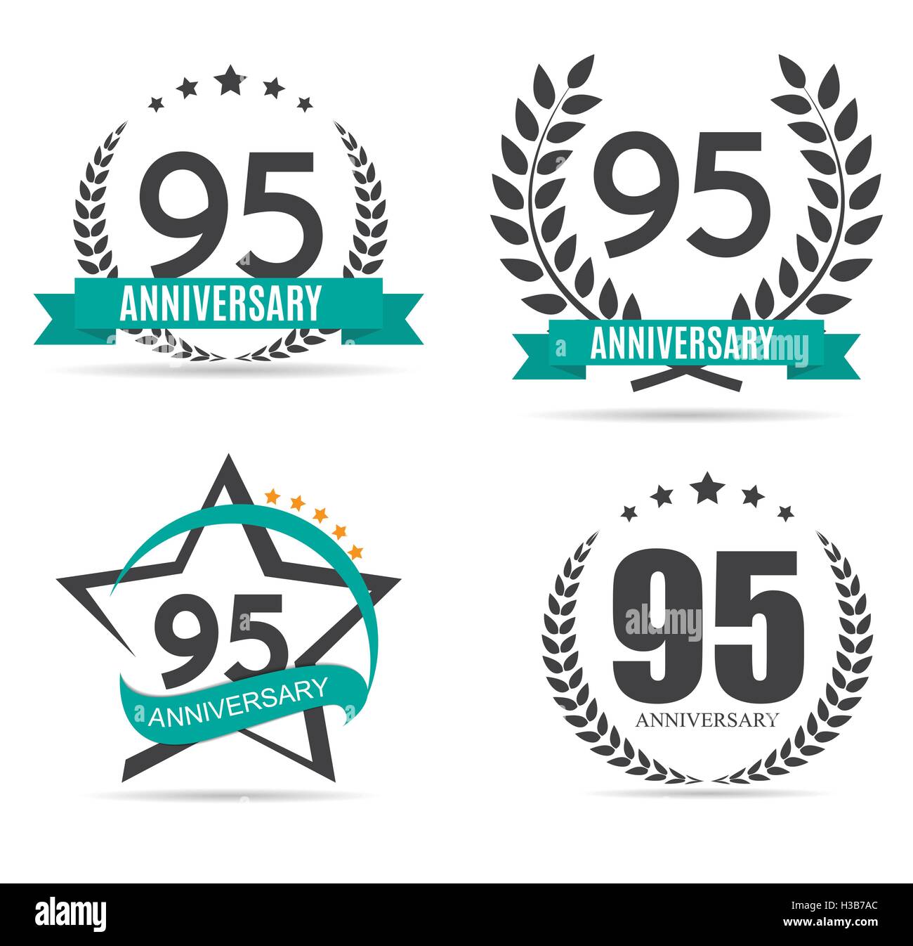 Template logo 95 years anniversary hi-res stock photography and images ...