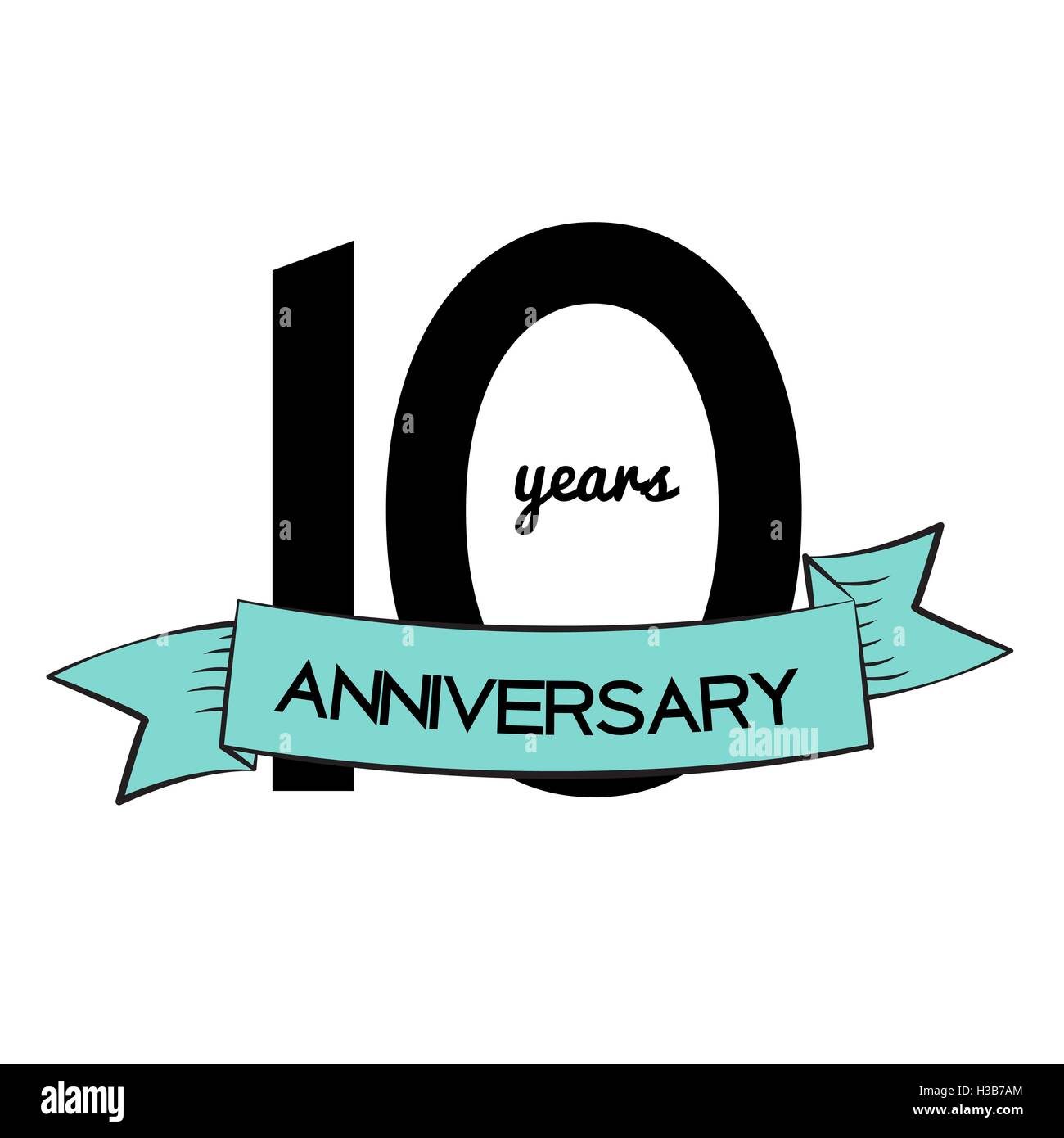 Template Logo 10 Years Anniversary Vector Illustration Stock Vector ...