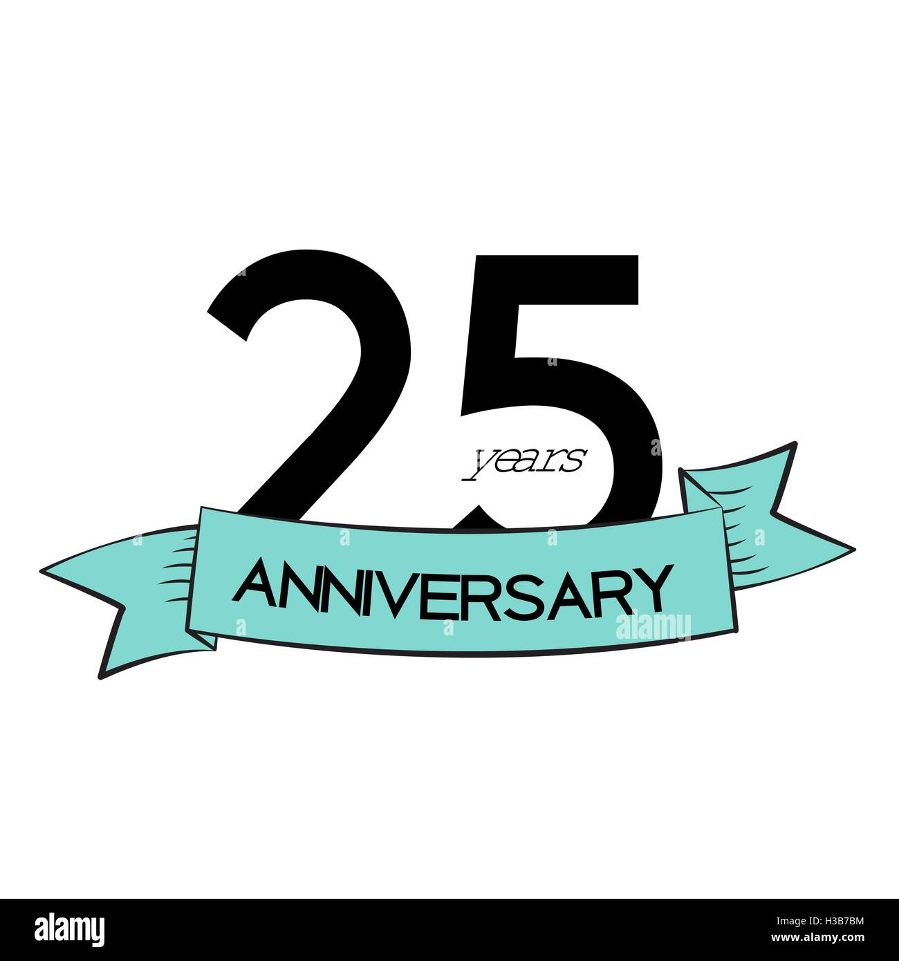 Template Logo 25 Years Anniversary Vector Illustration Stock Vector ...