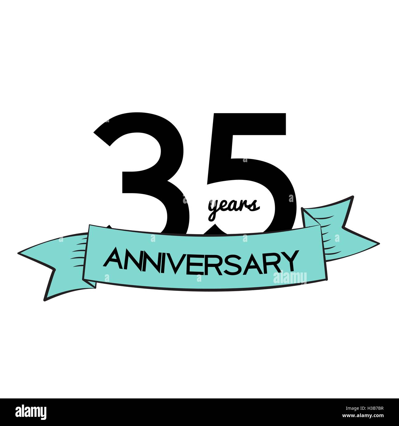 35 years birthday logo hi-res stock photography and images - Alamy