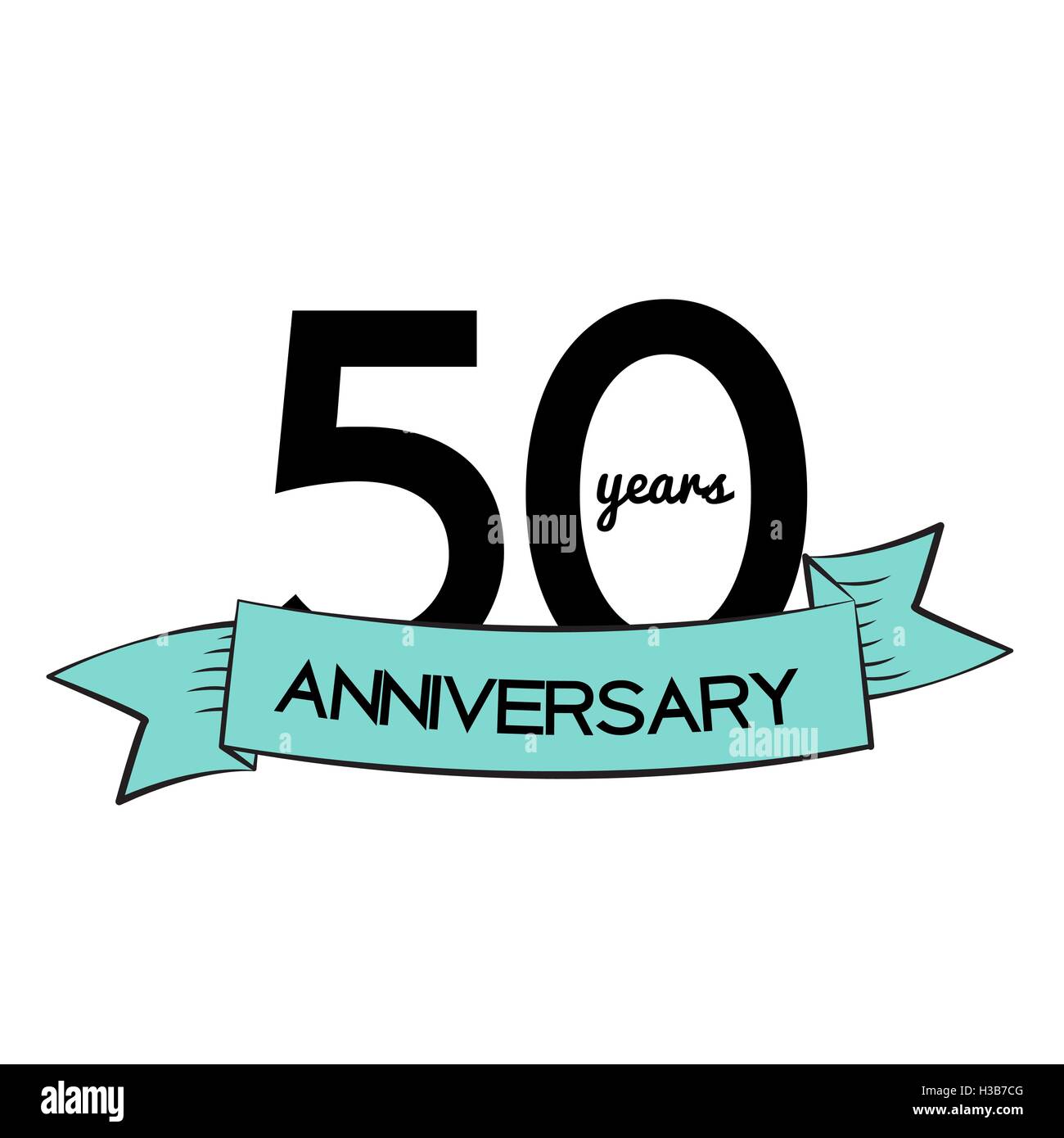 Template Logo 50 Years Anniversary Vector Illustration Stock Vector ...
