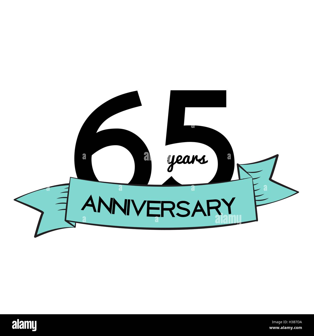 Template Logo 65 Years Anniversary Vector Illustration Stock Vector ...