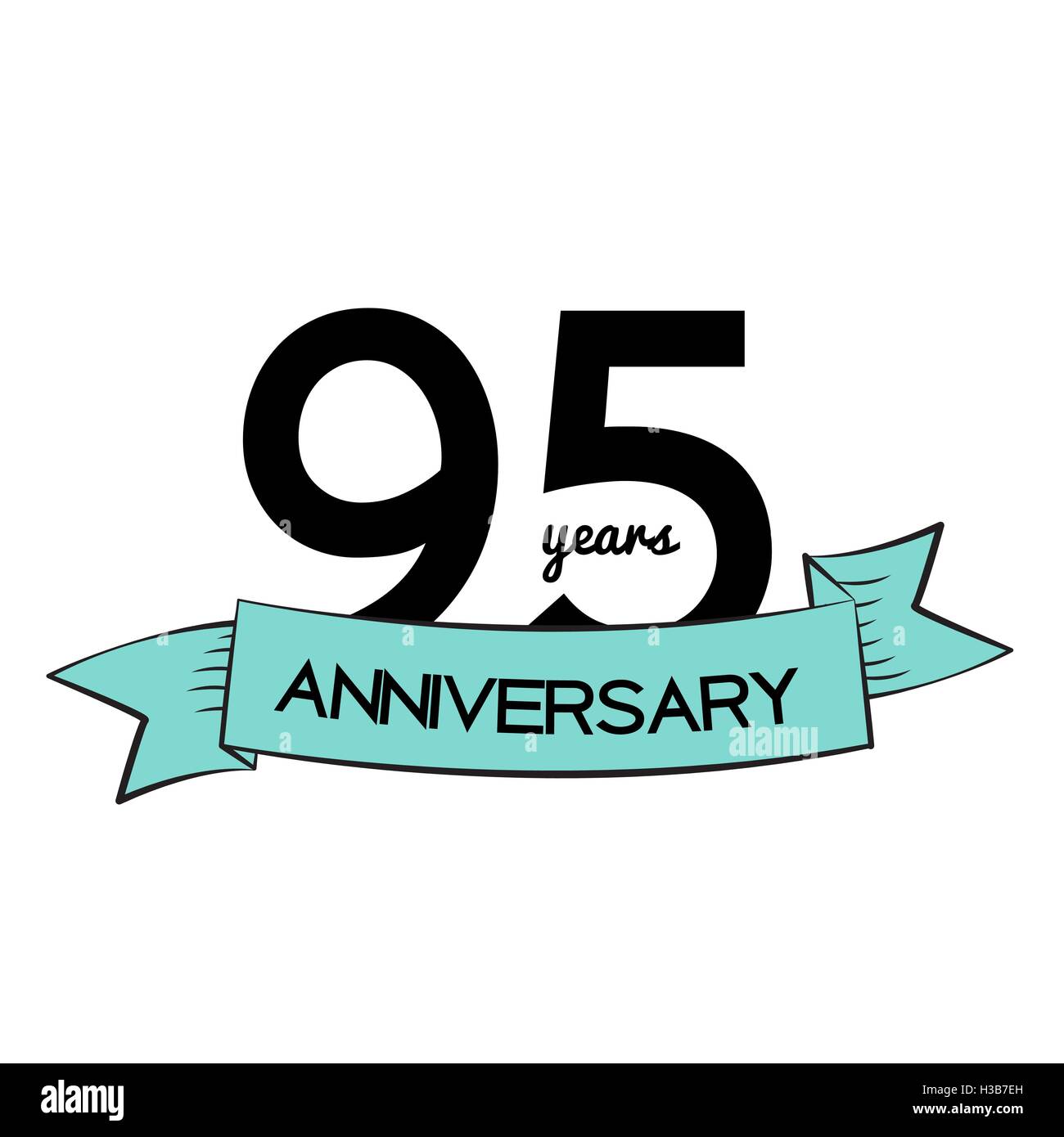 Template logo 95 years anniversary hi-res stock photography and images ...