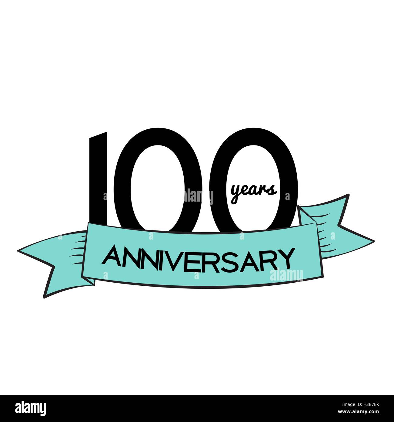 Template Logo 100 Years Anniversary Vector Illustration Stock Vector ...