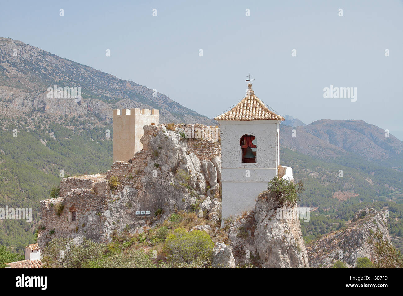 Bell Tower Castle Guadalest Alicante High Resolution Stock Photography ...