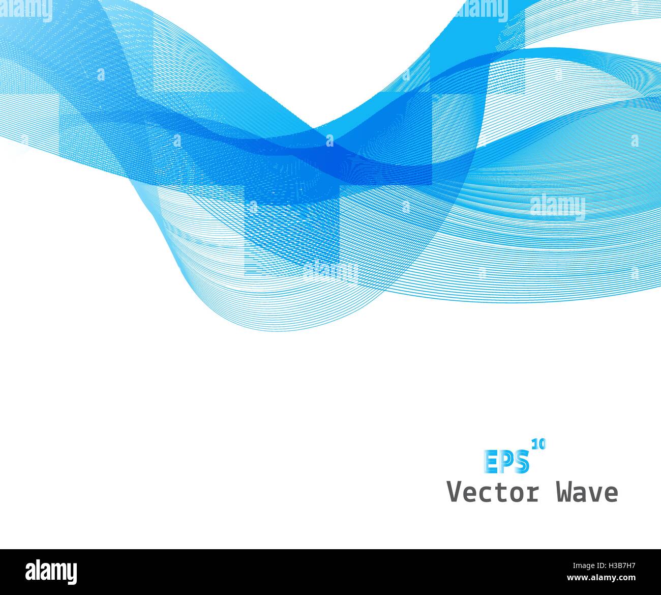 Abstract Blue Wave on Background. Vector Illustration Stock Vector ...
