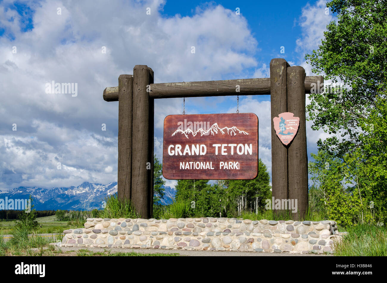Grand teton national park entrance hi-res stock photography and images ...