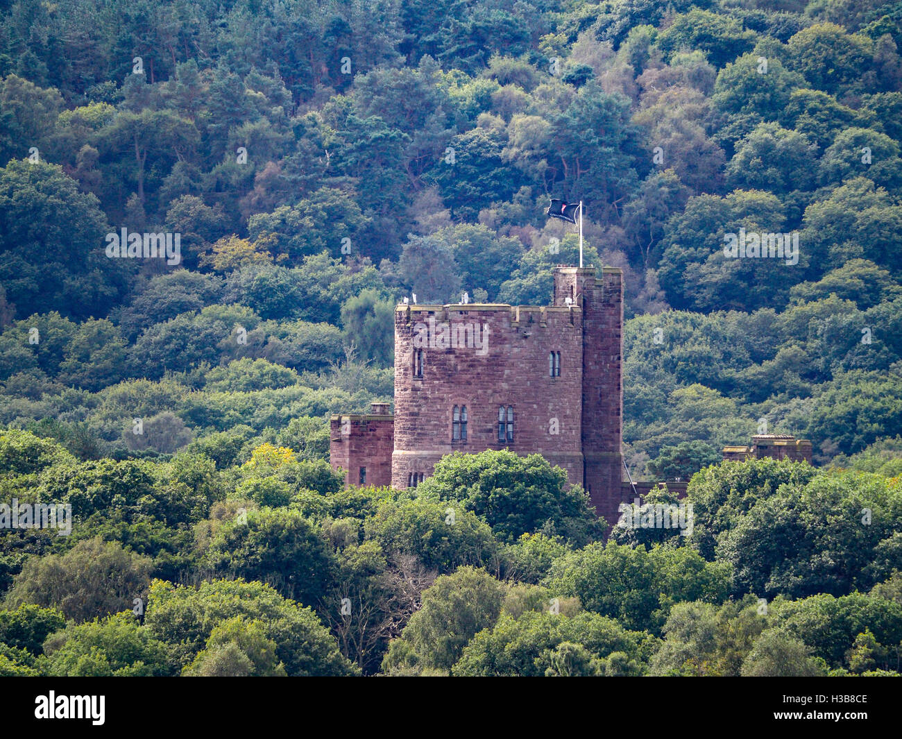 View of Peckforton Castle from Beeston Castle Stock Photo - Alamy