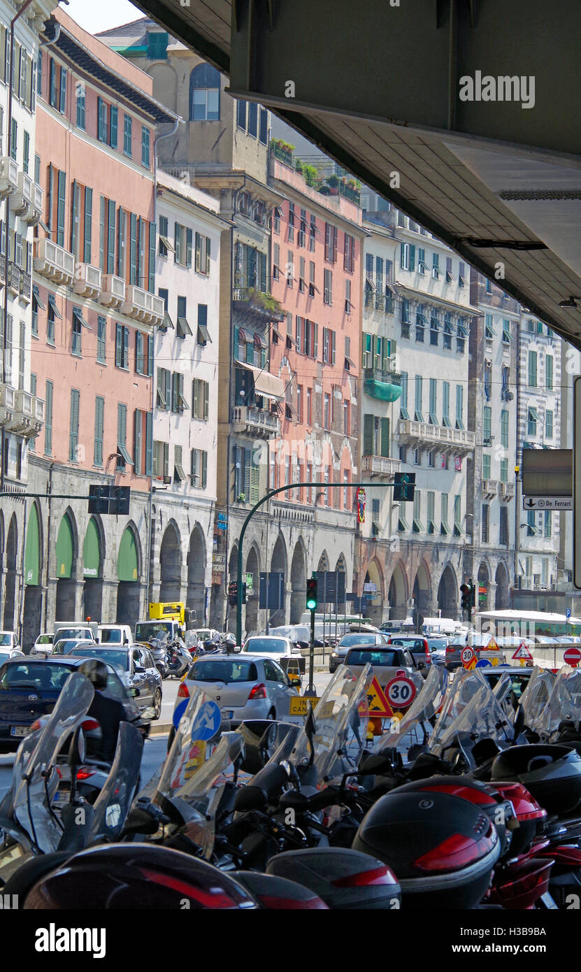 Genoa, Italy, strada sopraelevata Aldo Moro Stock Photo - Alamy