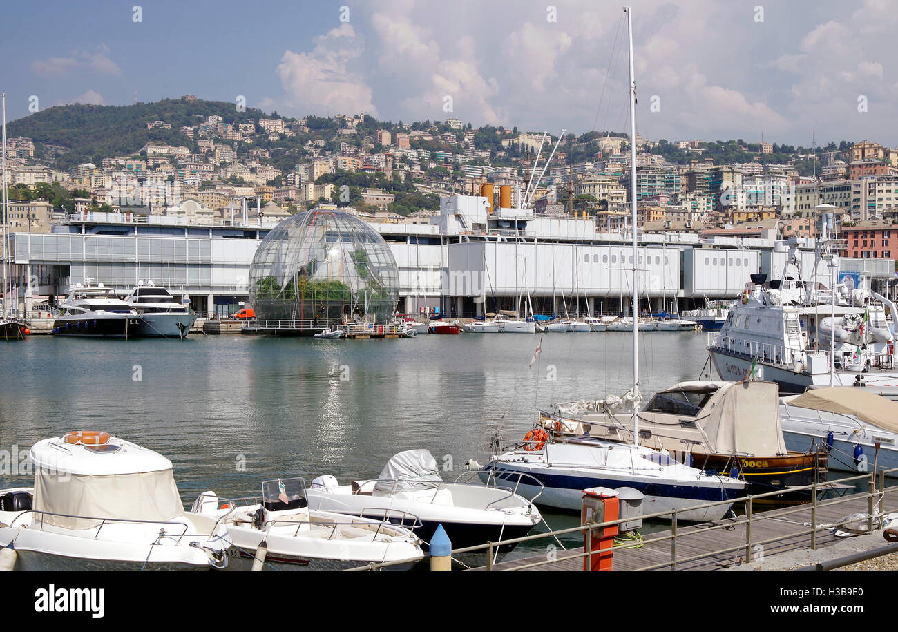 Genoa, Italy, Aquarium on the Molo Ponte Spinola Stock Photo - Alamy