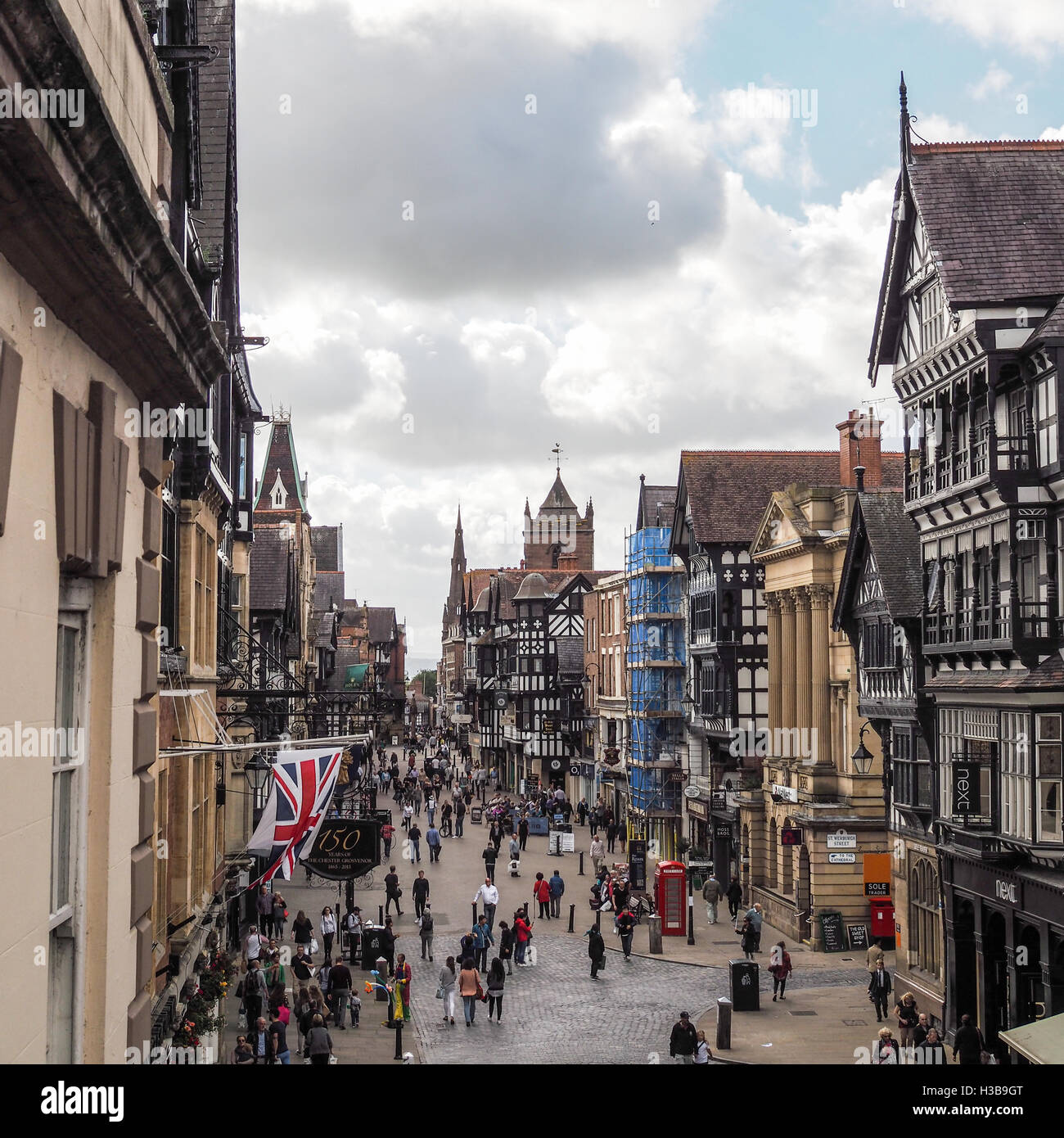 People Shopping in Chester City Centre Stock Photo - Alamy