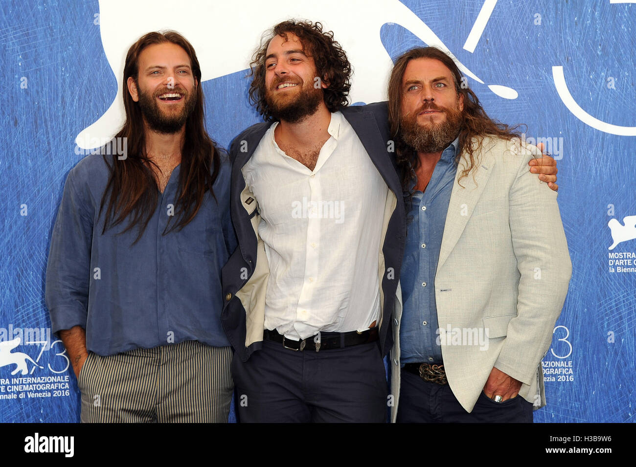 Alessandro Borghi (left), Michele Vannucci (centre) and Mirko Frezza ...