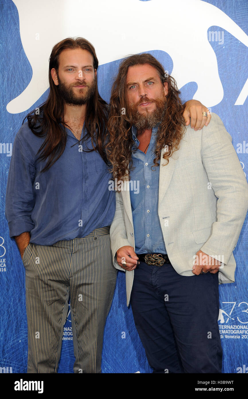 Alessandro Borghi (left) and Mirko Frezza attending the photocall for ...
